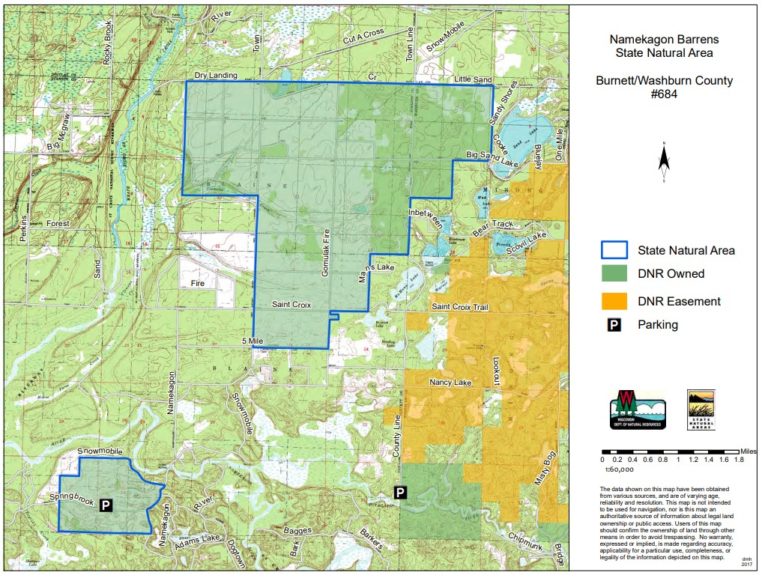 Quadrangle Map – Friends of the Namekagon Barrens Wildlife Area